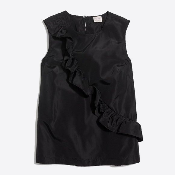 J. Crew Factory | Tops | Jcrew Factory Diagonal Ruffle Front Tank Top 2 ...